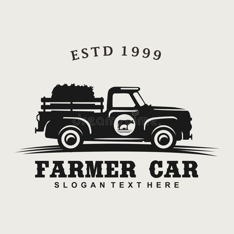 Farmer car brand logo stock vector. Illustration of mockup - 220069151
