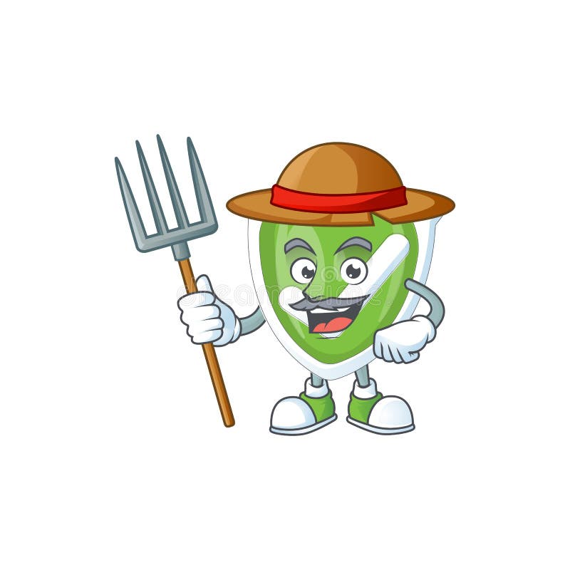 Farmer Checkmark Shield for Symbol a Protection Stock Vector ...