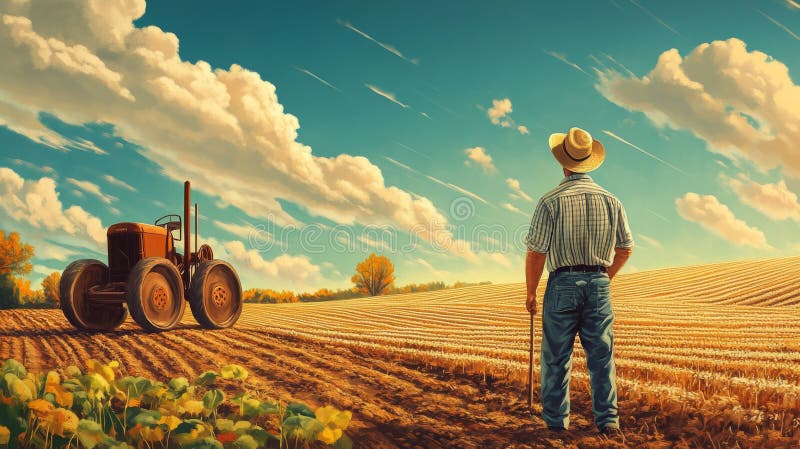 Farmer Contemplating Stock Illustrations – 16 Farmer Contemplating ...