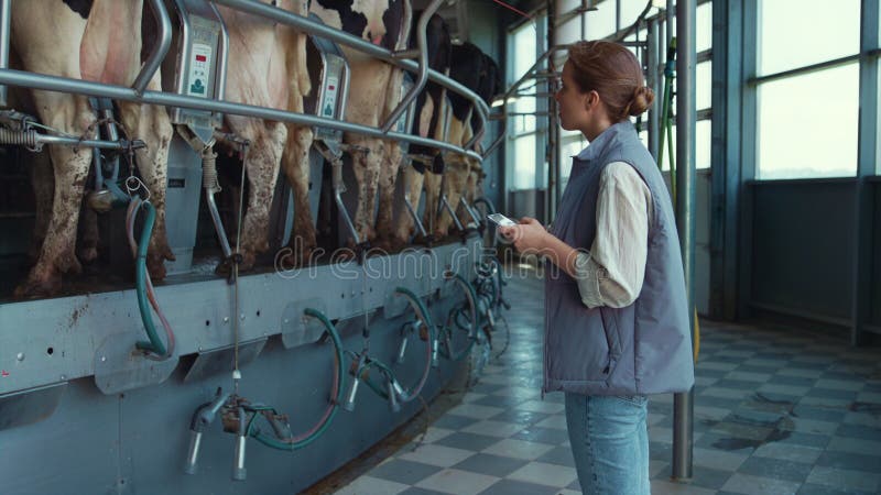 Dairy Engineer with Glass of Milk Stock Image - Image of work ...