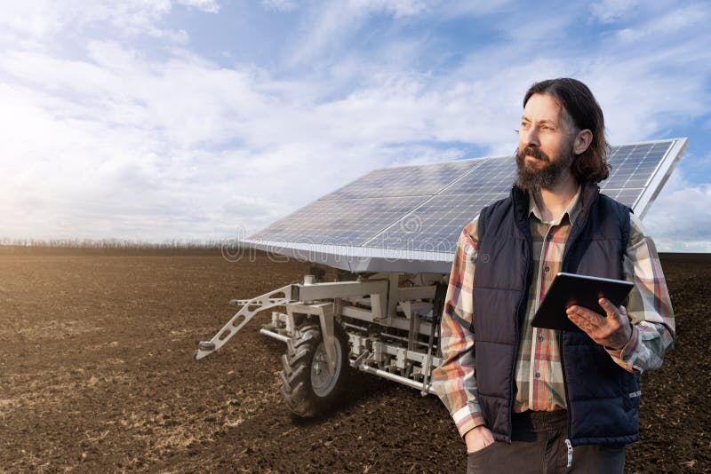 Farmer Controls Autonomous Agricultural Machine Powered by Solar Energy ...