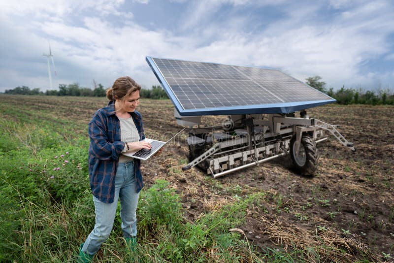 Farmer Controls Autonomous Agricultural Machine Powered by Solar Energy ...