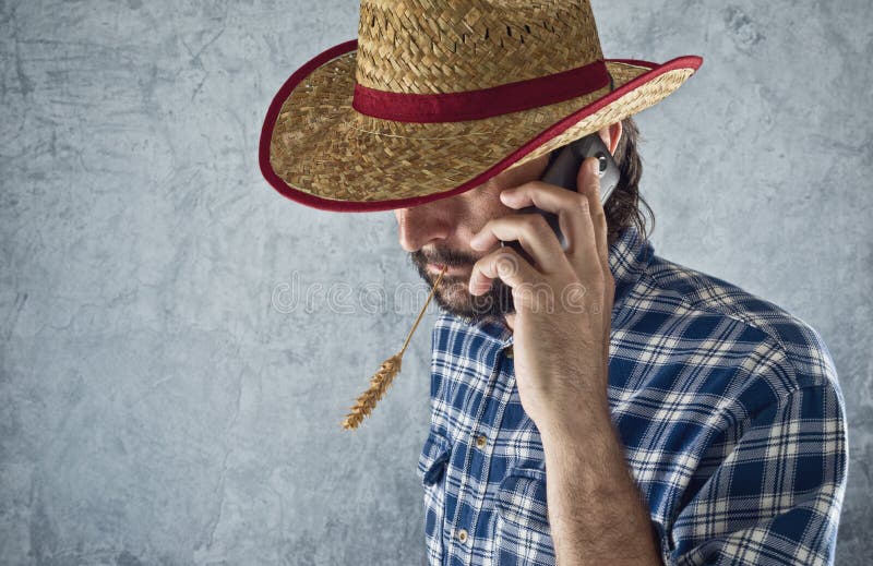 Cowboy with Straw in His Mouth Stock Photo - Image of hand, vertical ...