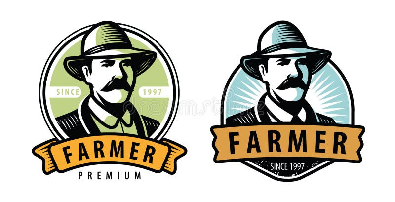 Farm, Farming Label Set. Agriculture, Agribusiness, Farmhouse Icon or ...