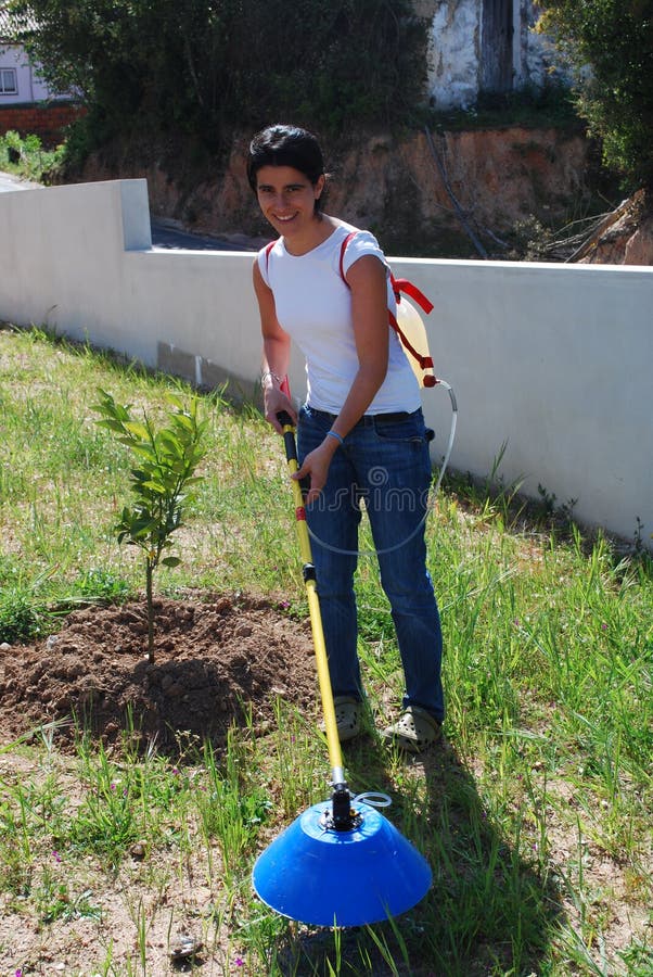 Farmer Fertilizing the Soil Stock Image - Image of deadly, orange: 9607273