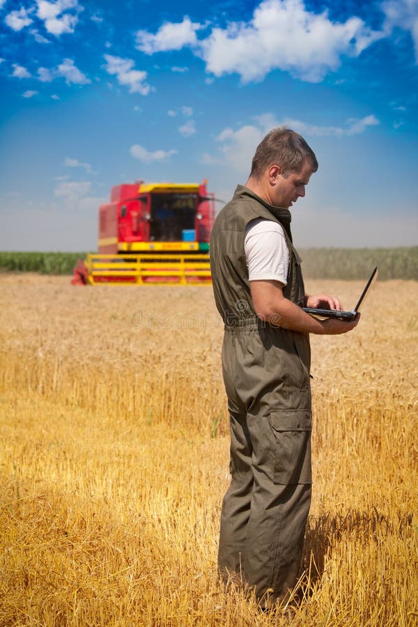 Farmer in a field stock photo. Image of nutritious, farming - 25519844