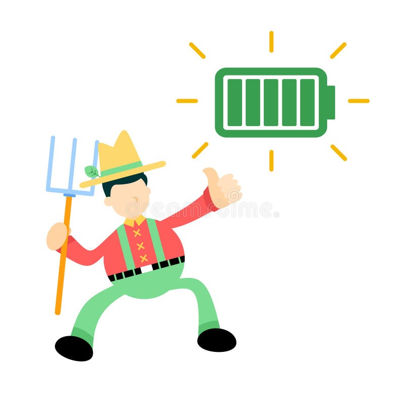 Cartoon Man Full Battery Stock Illustrations – 374 Cartoon Man Full ...