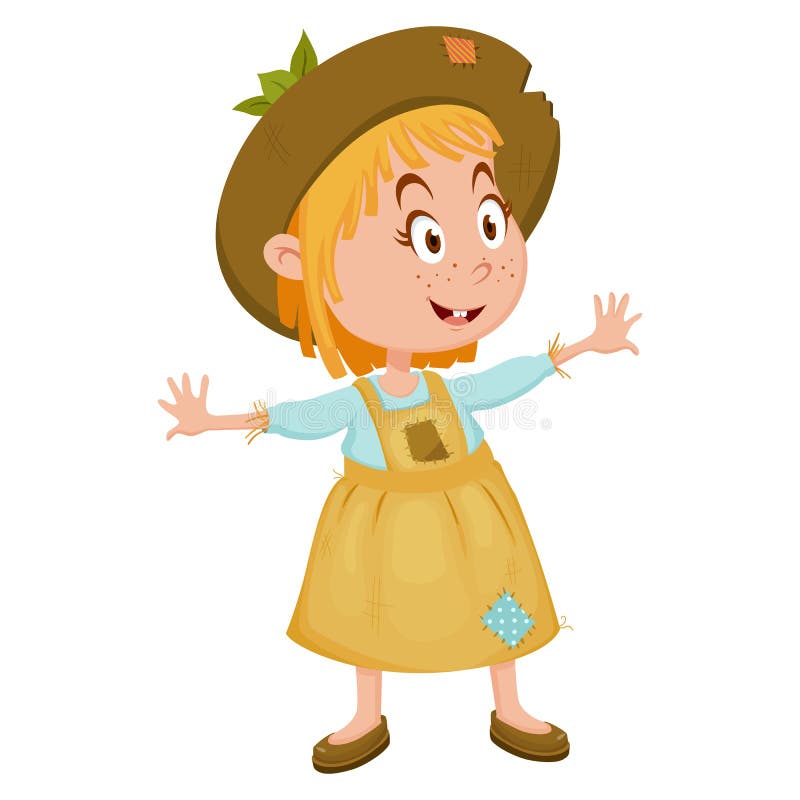 Smiling Girl Scarecrow Stock Illustrations 130 Smiling Girl Scarecrow