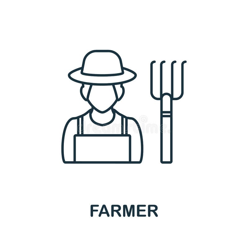 Farmer Icon. Monochrome Simple Farmer Icon for Templates, Web Design ...