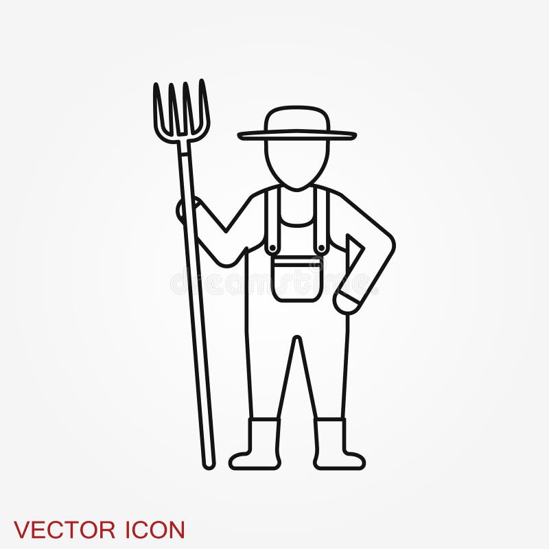 Farmer Icon - Vector Farmer Avatar or Symbol Stock Illustration ...