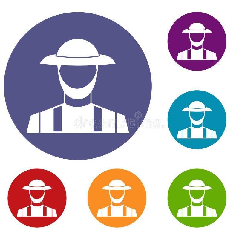 Farmer icons set stock vector. Illustration of collection - 95830451