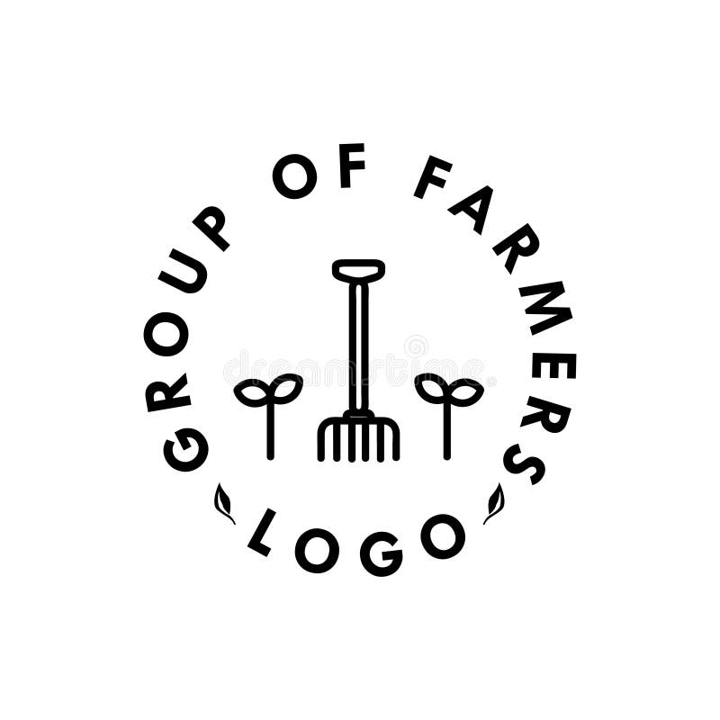 Farmer Logo Design Template Isolated Stock Vector - Illustration of ...