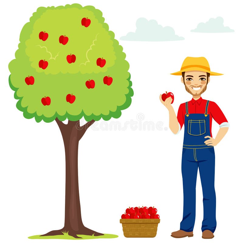 Cartoon Man Apple Tree Stock Illustrations – 923 Cartoon Man Apple Tree ...