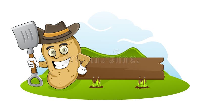 Farmer Potato stock illustration. Illustration of farmer - 24057774
