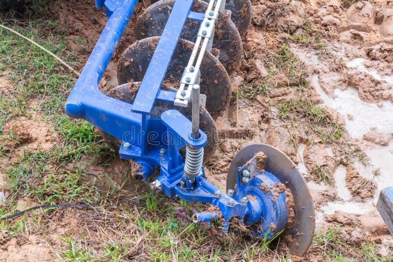 Farmer Ride Tractor Truck in Rice Stock Photo - Image of dirt, culture ...