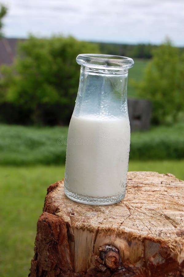 Farmer`s Fresh Milk Jar stock photo. Image of organic - 93743442