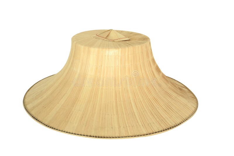 Farmer S Hat Made by Palm Wicker Isolated on White Stock Image - Image ...