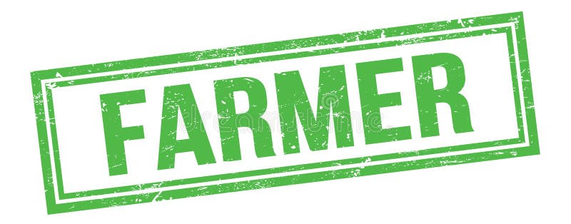 FARMER Text on Green Grungy Vintage Stamp Stock Illustration ...