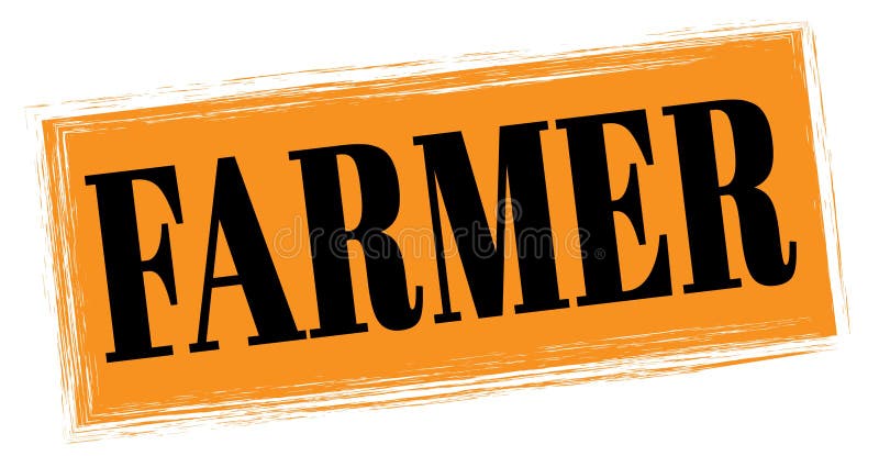 FARMER Text Written on Orange-black Stamp Sign Stock Illustration ...