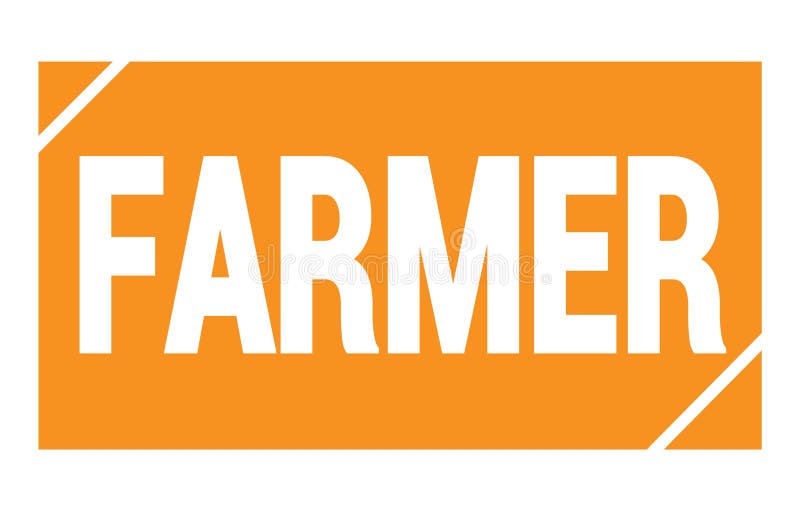 FARMER Text Written on Orange Stamp Sign Stock Illustration ...