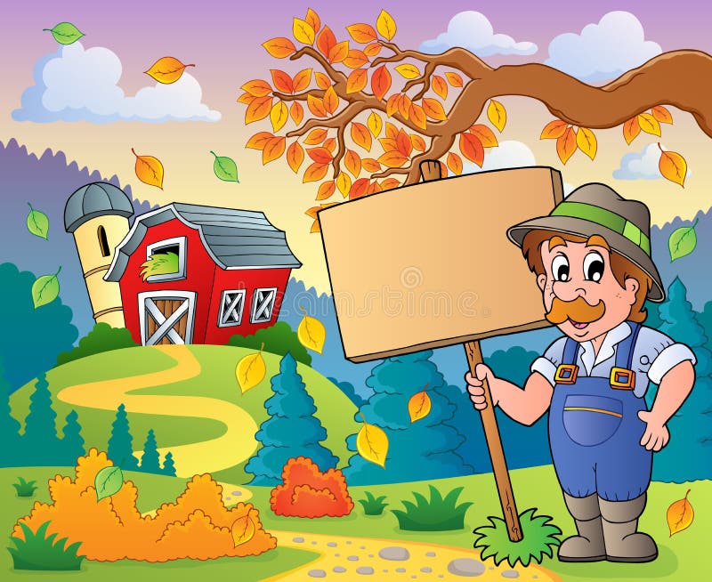 Farmer theme image 1 stock vector. Illustration of look - 34108490