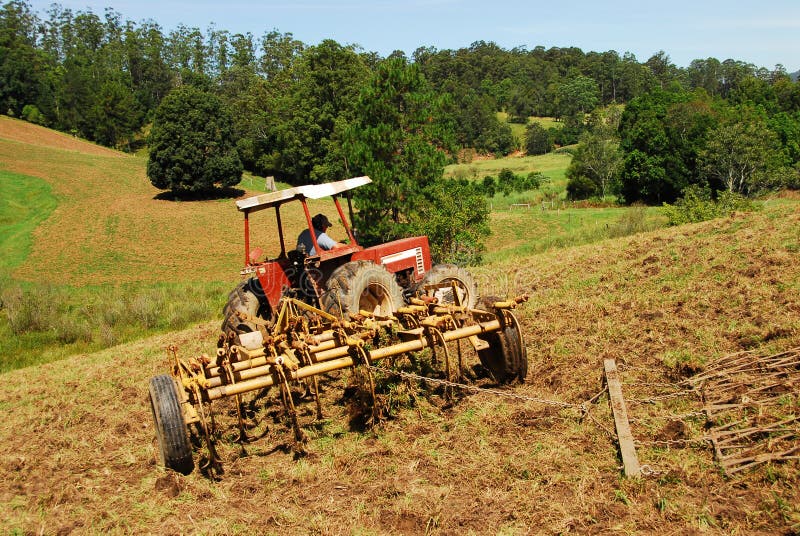 Farmer on Tractor stock image. Image of soil, countryside - 2125915