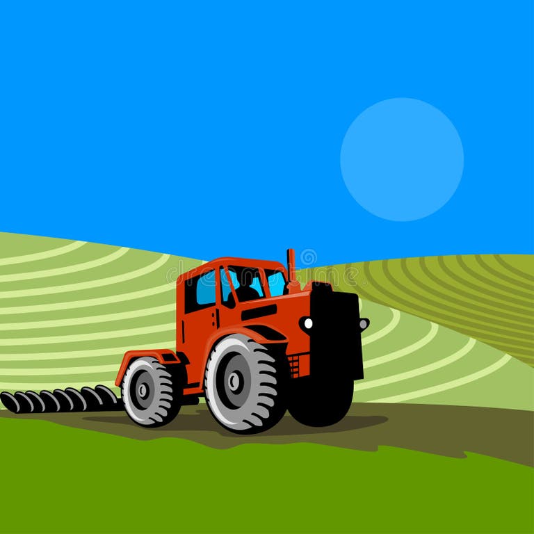 Man Farmer Driving Tractor Farm Stock Illustrations – 265 Man Farmer ...