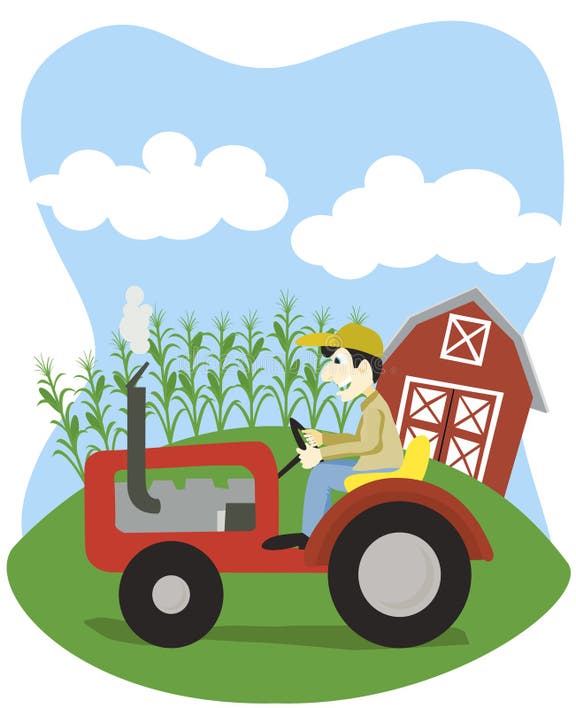 Farmer Riding Tractor Stock Illustrations – 181 Farmer Riding Tractor ...