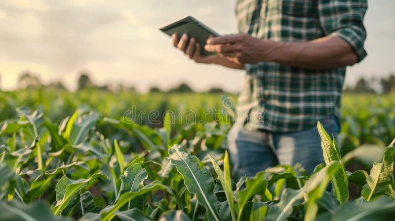 A Farmer Using AIenabled Software To Analyze Satellite Imagery and ...