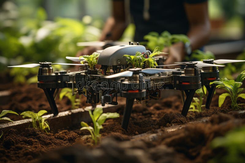 Farmer Using Precision Farming Technology and Drones To Optimize Crop ...