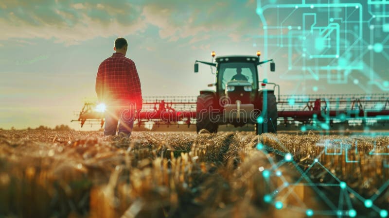 A Farmer Using Variable Rate Technology To Apply Nutrients in Realtime ...