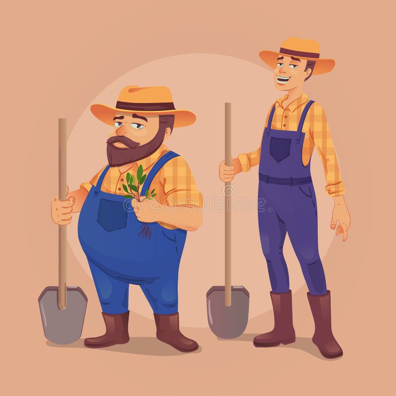 Farmer vector illustration stock vector. Illustration of farmer - 86013770