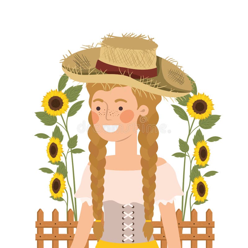 Farmer Sunflowers Stock Illustrations 308 Farmer Sunflowers Stock