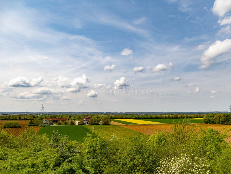 Multi-colored Stripes in the Fields from Sowing Different Crops Stock ...
