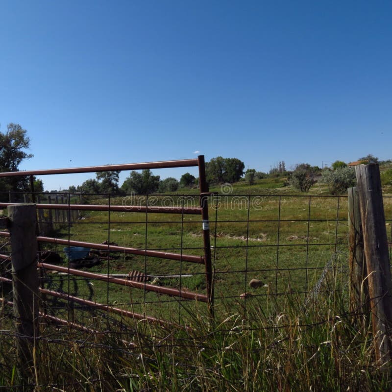 Old farm fence stock photo. Image of grass, corner, rocks - 172159570