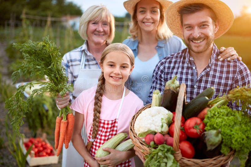 Farmers Family, Three Generations Stock Image - Image of gardening ...