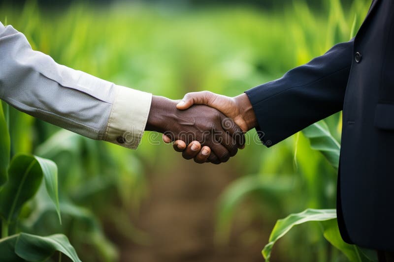Farmers Handshake in Agriculture Stock Illustration - Illustration of ...