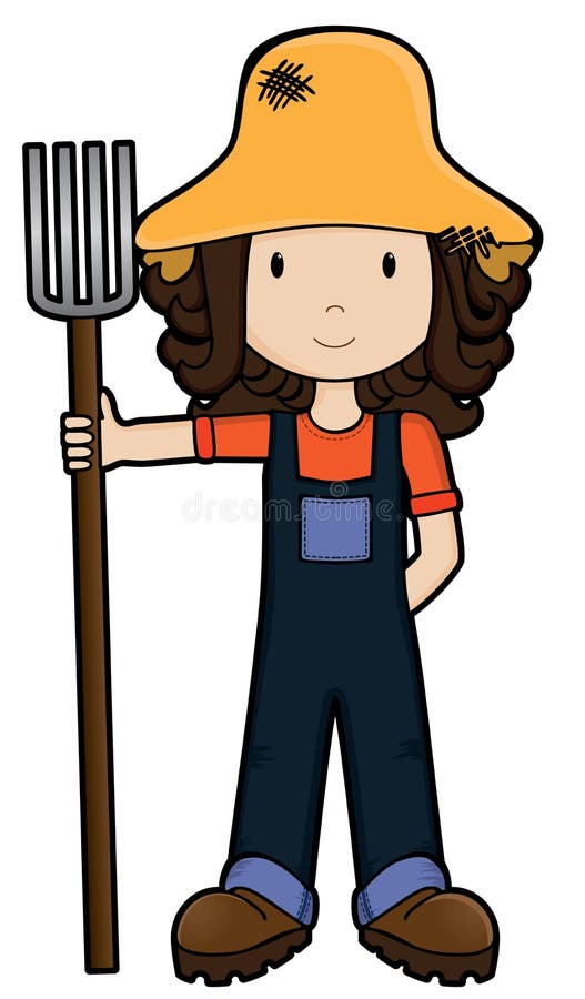 FarmGirl -Vector stock vector. Illustration of female - 5998779