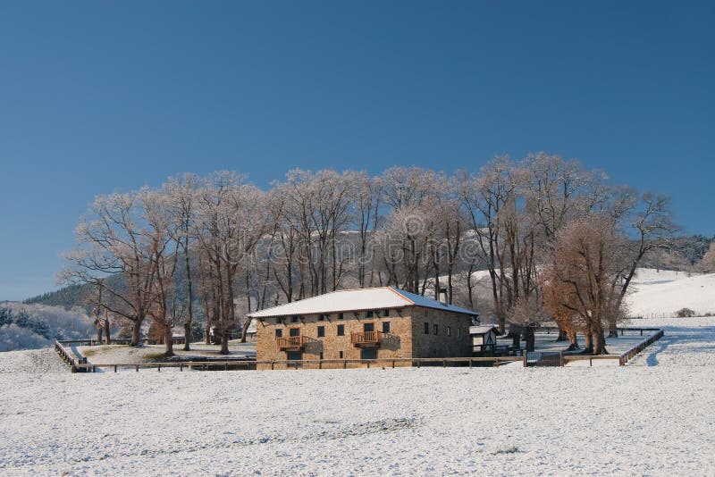 Farmhouse in Areatza stock photo. Image of planning, landscape - 12493202