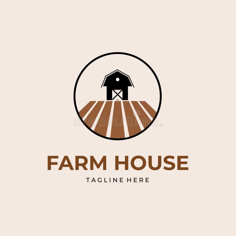 Farmhouse Badge Logo Vintage Vector Illustration Design Stock Vector ...