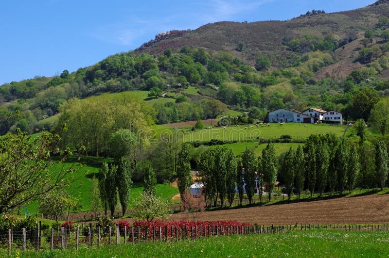 Farmhouse in Basque Mountains Stock Photo - Image of farmhouse ...