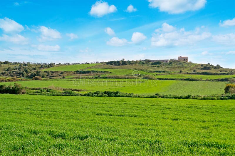 Farmhouse in a field stock image. Image of farm, picturesque - 30620977