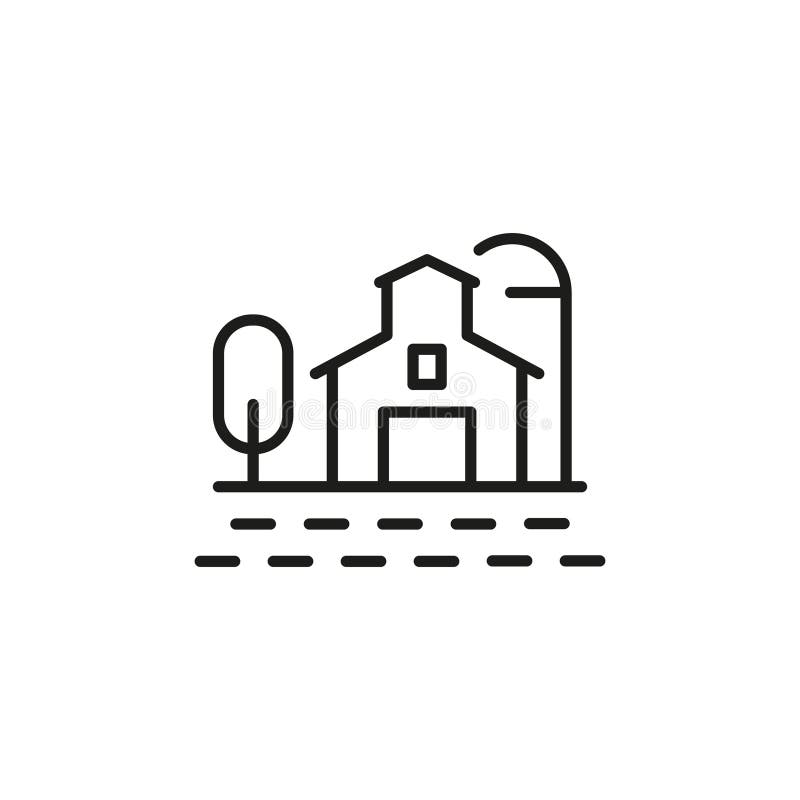 Farmhouse icon stock illustration. Illustration of commercial - 332812026