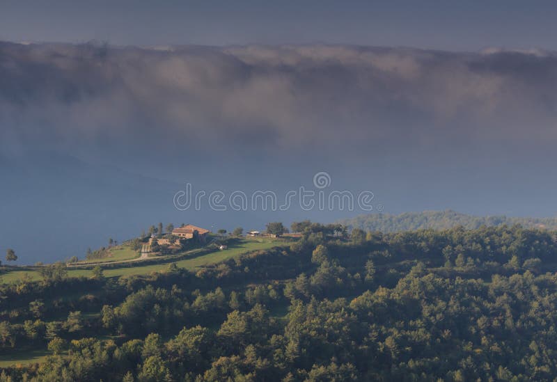 The Farmhouse Lost among the Fields Already Collected Stock Photo ...