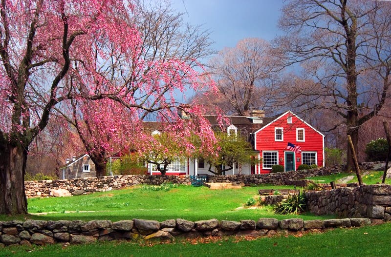 Farmhouse in Spring stock photo. Image of agriculture - 5871722
