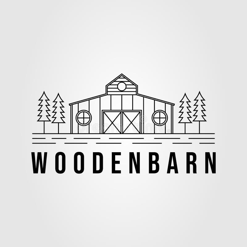Farmhouse, Stable, and Barn Outline Logo Vector Illustration Design ...