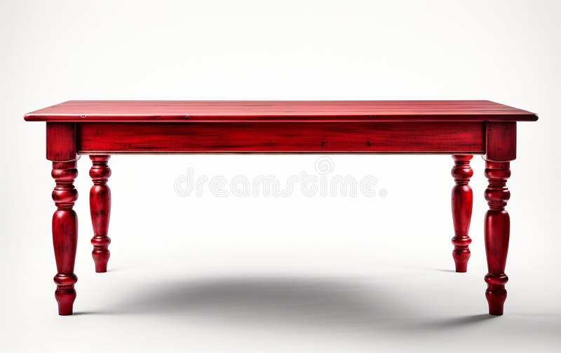 Farmhouse Style Table on White Background -Generative Ai Stock ...