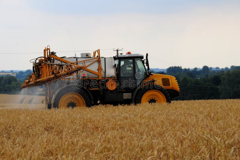 Farming stock image. Image of july, spray, fields, farmer - 5886063