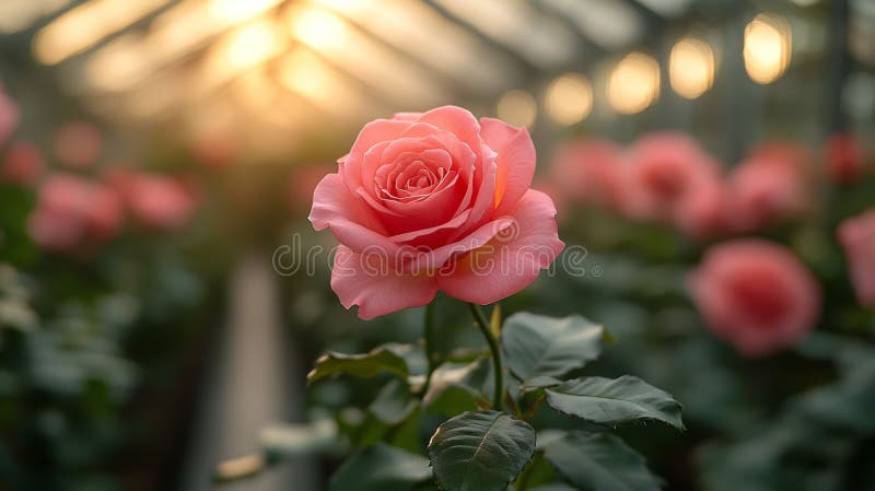 Farming Beautiful Rose Plants in Greenhouse Stock Photo - Image of grow ...