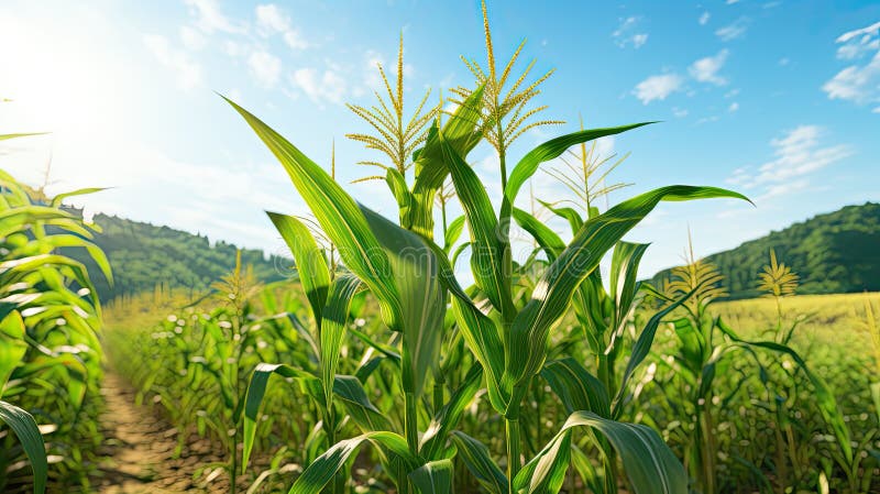 Farming corn plant stock illustration. Illustration of flour - 306029671